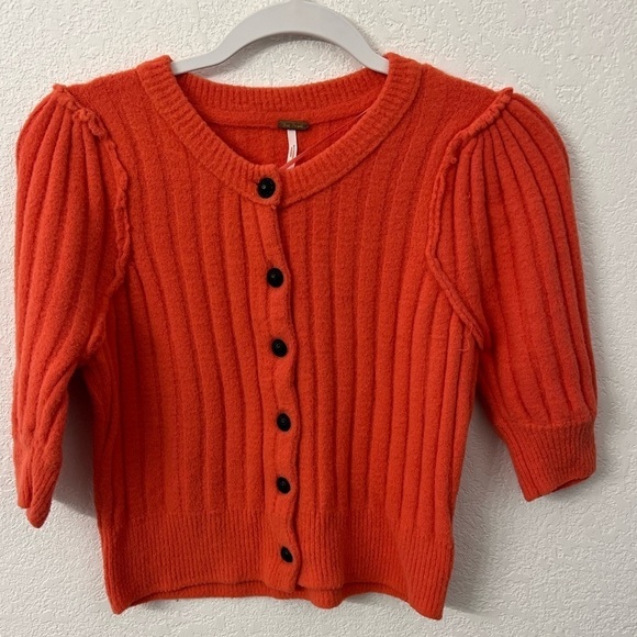 Free People | Sweaters | Free People Coral Clay Sloan Button Up ...